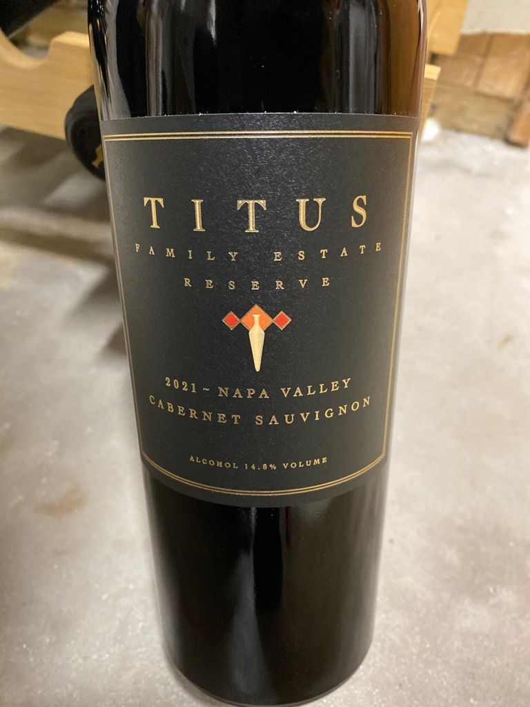 2022 Titus Cabernet Sauvignon Reserve Family Estate, USA, California ...