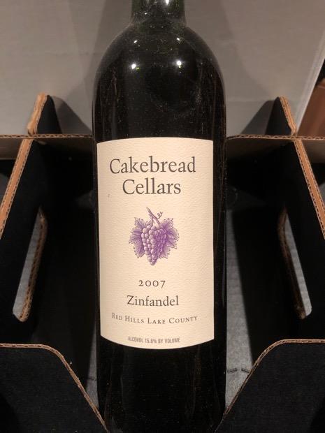 2007 Cakebread Cellars Zinfandel Red Hills Lake County, USA, California ...