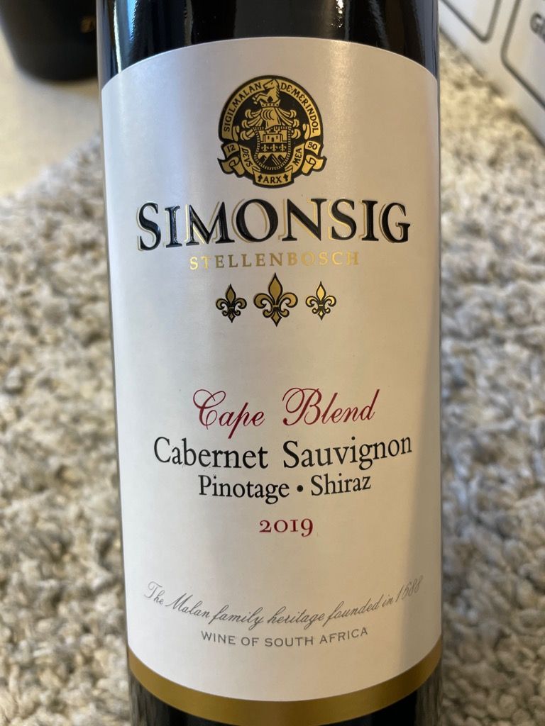 2019 Simonsig Cabernet Sauvignon Shiraz, South Africa, Coastal Region ...