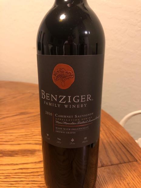2016 Benziger Family Winery Cabernet Sauvignon Appellation Series Moon ...