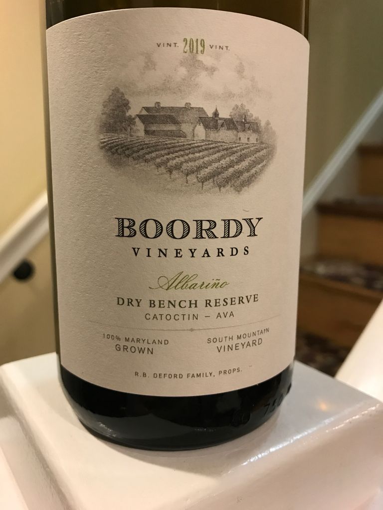2019 Boordy Vineyards Albariño Reserve South Mountain Vineyard, USA ...