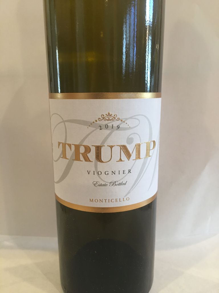 2019 Trump Winery Viognier, USA, Virginia, Central Virginia, Monticello ...