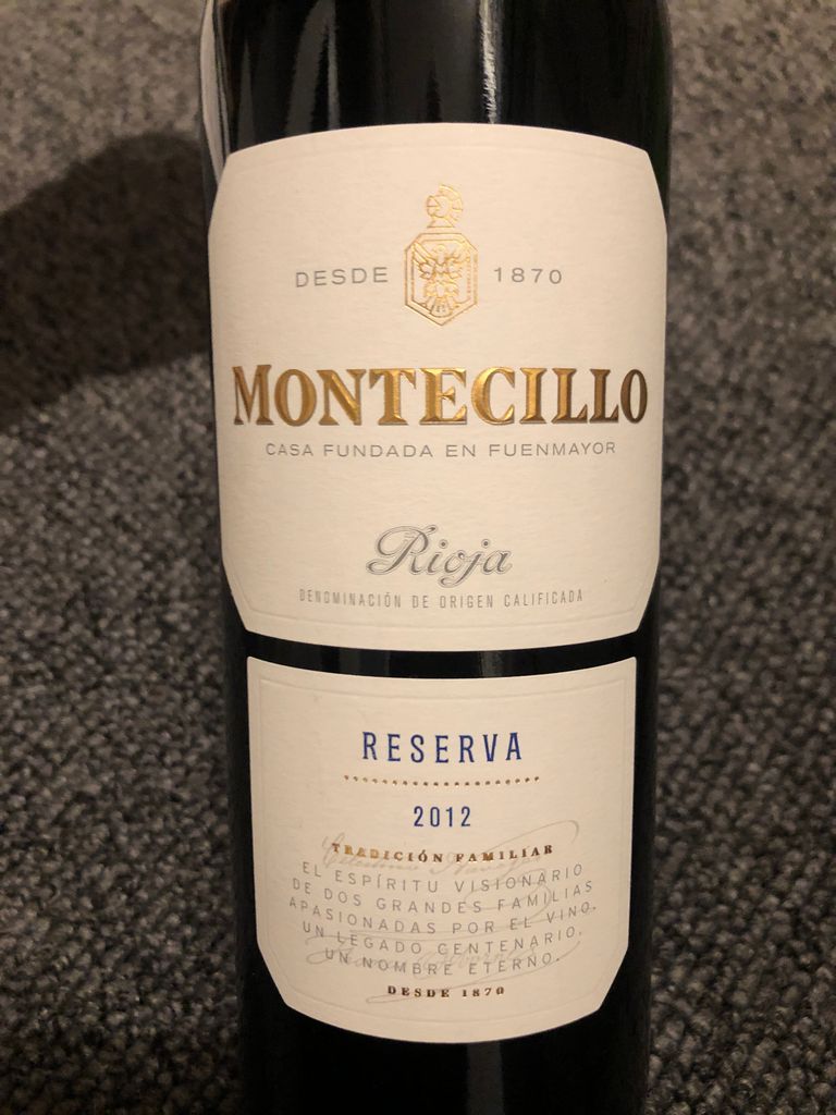2012 Bodegas Montecillo Rioja Reserva, Spain, La Rioja, Rioja ...