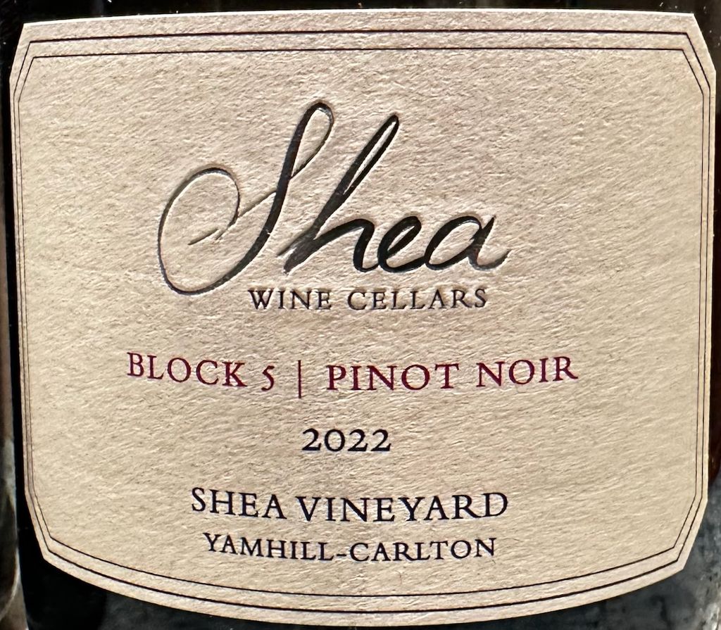 2022 Shea Wine Cellars Pinot Noir Block 5 Shea Vineyard, USA, Oregon ...