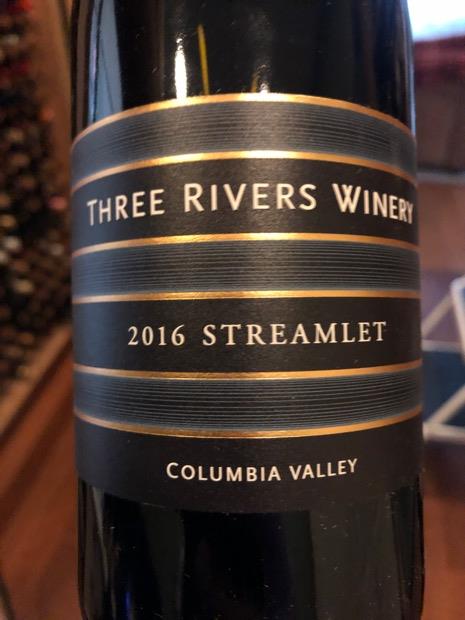 2016 Three Rivers Winery Streamlet, USA, Washington, Columbia Valley ...
