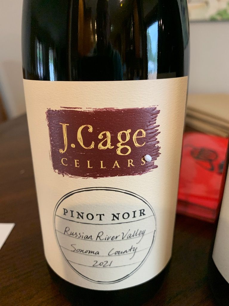 2021 J. Cage Pinot Noir, USA, California, Sonoma County, Russian River ...