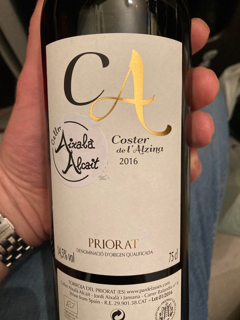 2018 Celler Aixalà Alcait Priorat Coster de l'Alzina, Spain, Catalunya ...