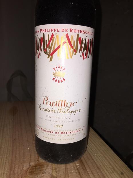 1996 Baron Philippe de Rothschild Pauillac, France, Bordeaux, Médoc ...