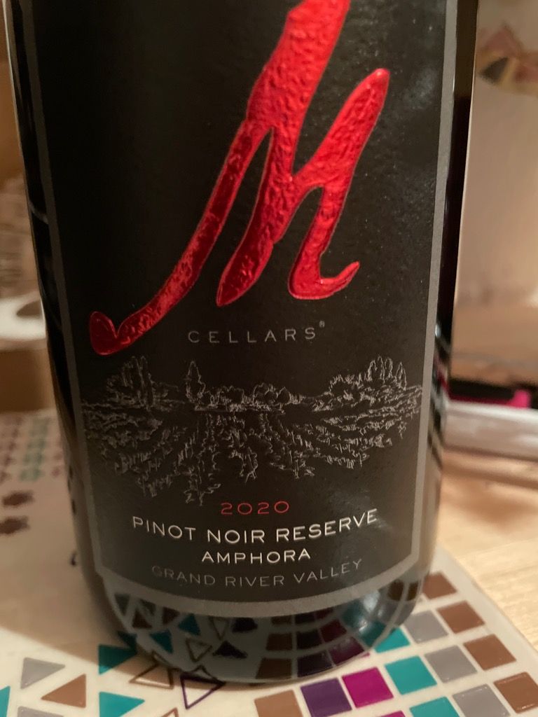 2020 M Cellars Pinot Noir Reserve Amphora Aged (Estate), USA, Ohio ...