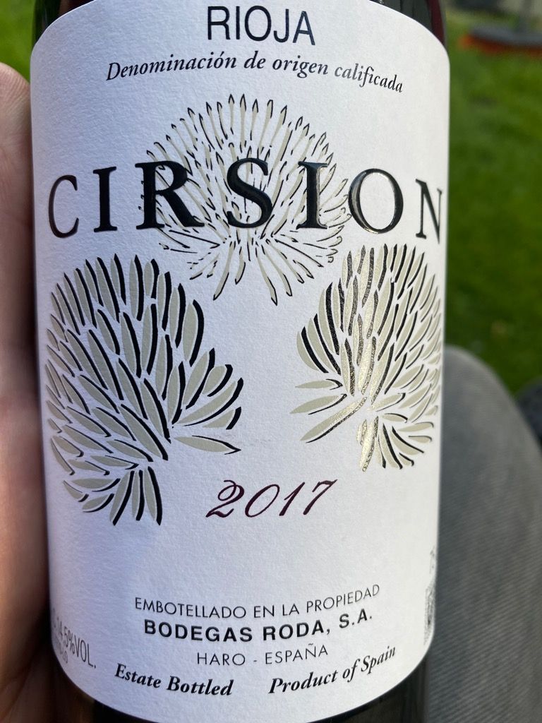 2017 Bodegas Roda Rioja Cirsion, Spain, La Rioja, Rioja - CellarTracker