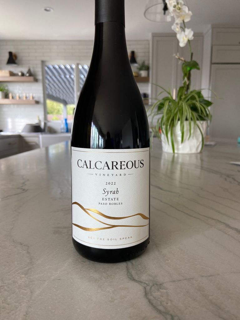 2023 Calcareous Syrah, USA, California, Central Coast, Paso Robles ...