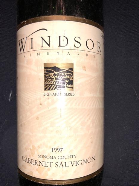 1999 Windsor Vineyards Cabernet Sauvignon Signature Series North Coast ...