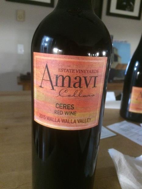 2015 Amavi Cellars Ceres, USA, Washington, Columbia Valley, Walla Walla ...