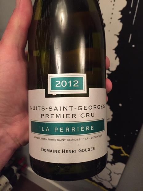 2012 Domaine Henri Gouges Nuits St. Georges 1er Cru La Perrière Blanc ...