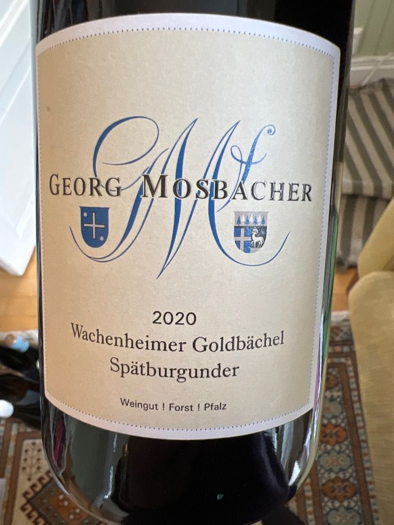 2020 Georg Mosbacher Wachenheimer Goldbächel Spätburgunder, Germany ...