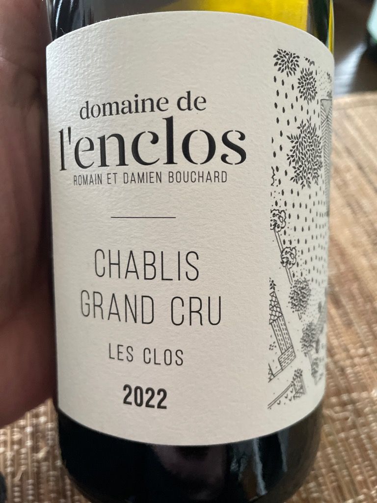 2022 Domaine de l'Enclos Chablis Grand Cru Les Clos, France, Burgundy ...