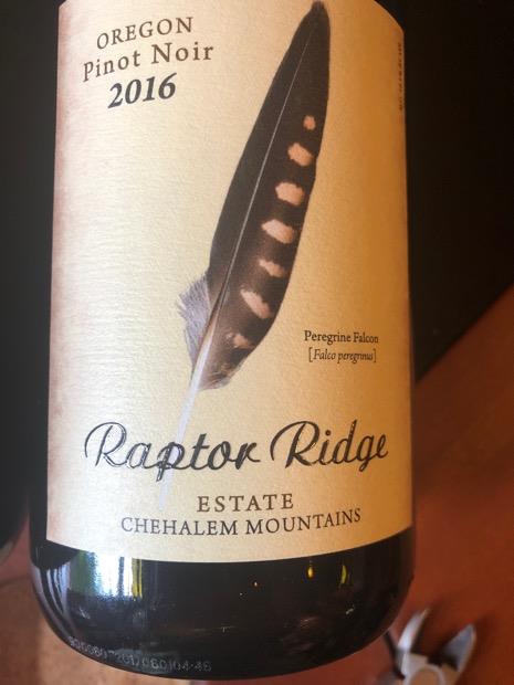 2016 Raptor Ridge Pinot Noir Estate, USA, Oregon, Willamette Valley ...