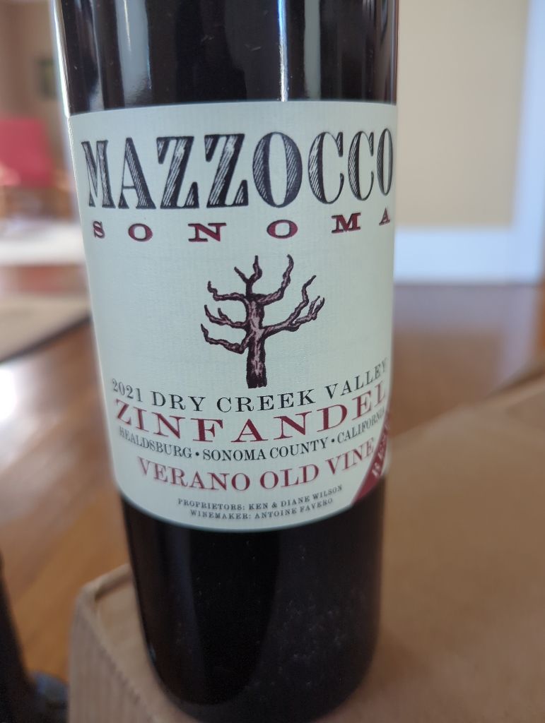 2021 Mazzocco Zinfandel Reserve Verano Old Vine, USA, California ...