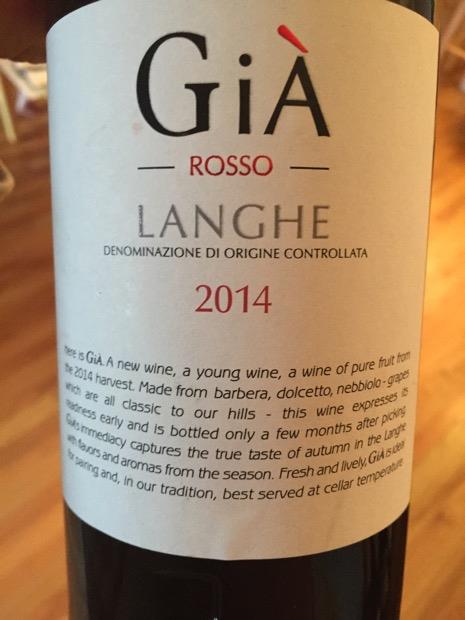 2014 Gia Langhe Rosso, Italy, Piedmont, Langhe, Langhe DOC - CellarTracker