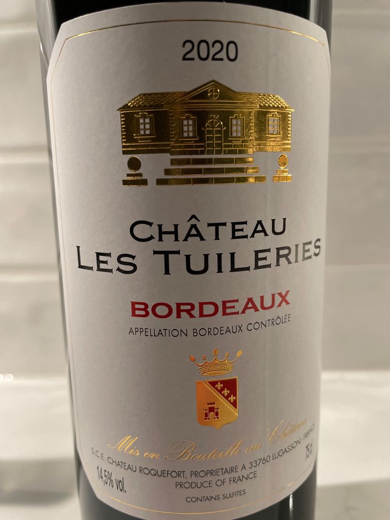 2022 Château Les Tuileries Bordeaux, France, Bordeaux - CellarTracker