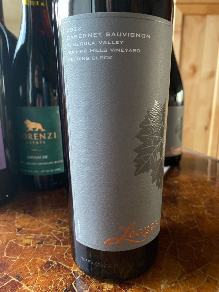 2022 Leoness Cellars Cabernet Sauvignon Wedding Block Rolling Hills ...