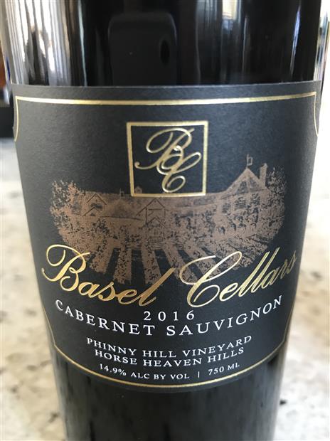 2016 Basel Cellars Cabernet Sauvignon Estate Phinny Hill, USA ...