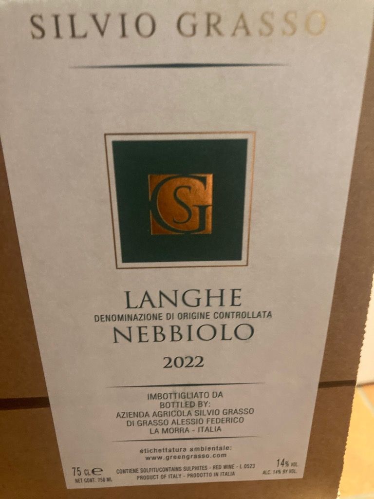 2022 Silvio Grasso Langhe Nebbiolo Peirass, Italy, Piedmont, Langhe ...