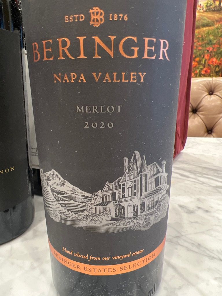 2020 Beringer Vineyards Merlot Napa Valley, USA, California, Napa ...