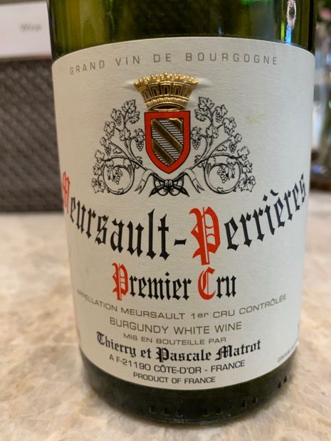 2017 Domaine Matrot Meursault 1er Cru Blagny, France, Burgundy, Côte de ...