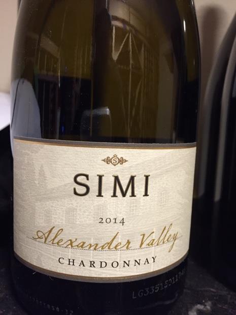 2014 Simi Chardonnay Alexander Valley, USA, California, Sonoma County ...