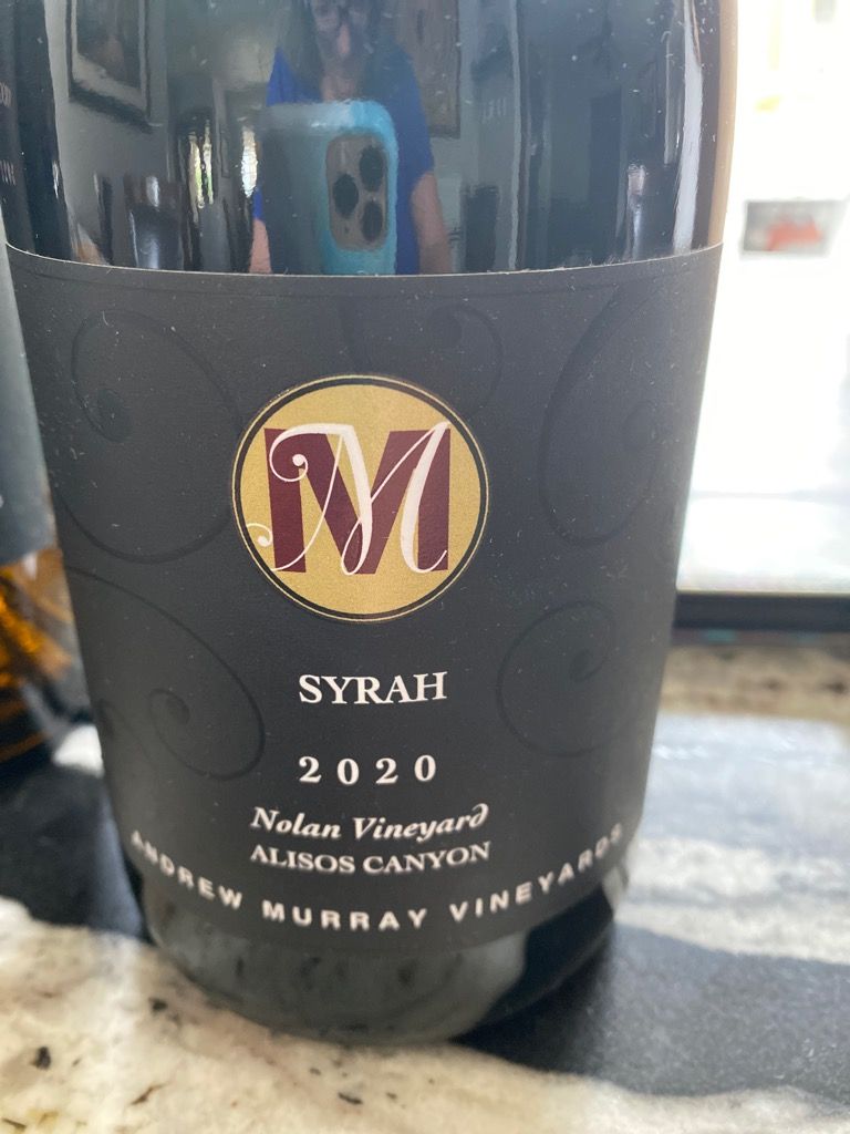 2020 Andrew Murray Syrah Nolan Vineyard, USA, California, Central Coast, Alisos Canyon ...