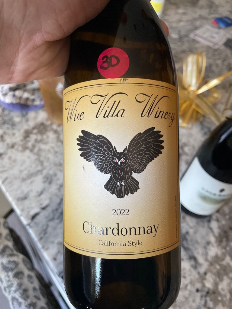 2022 Wise Villa Winery Chardonnay, USA, California, Sierra Foothills ...