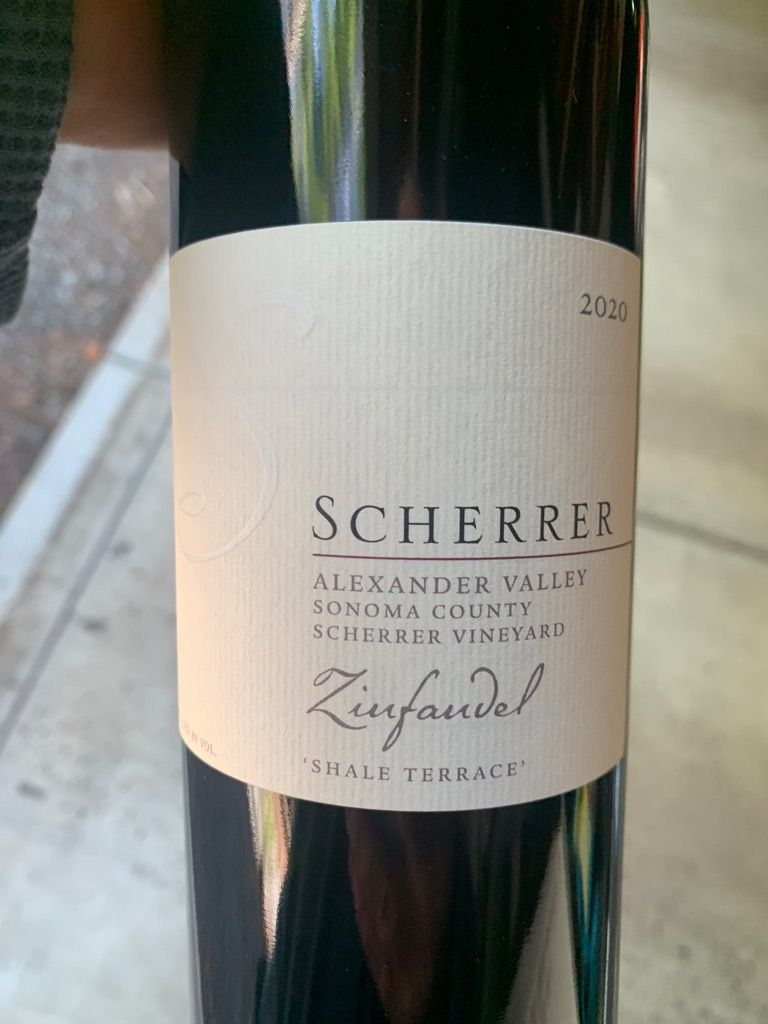 2020 Scherrer Winery Zinfandel Scherrer Shale Terrace, USA, California ...