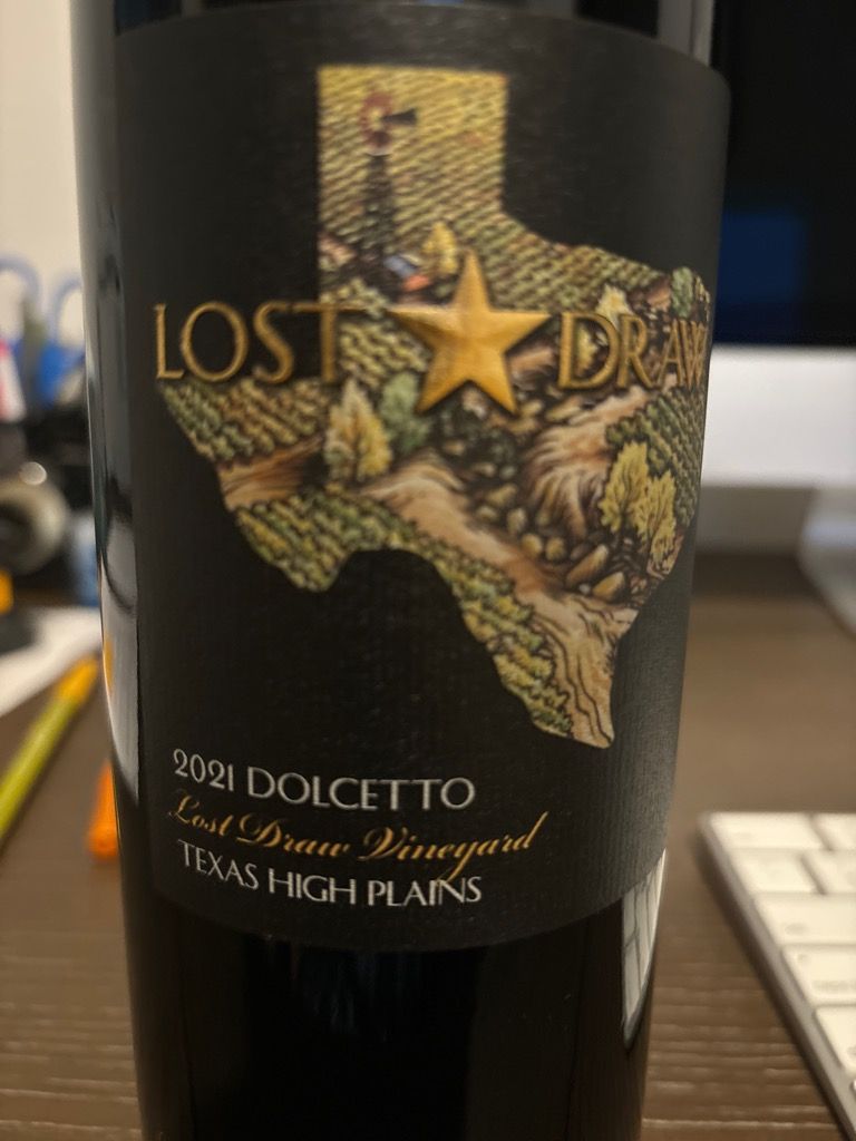 2021 Lost Draw Cellars Dolcetto Lost Draw Vineyard, USA, Texas, Texas ...