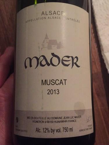 2020 Mader Muscat, France, Alsace - CellarTracker