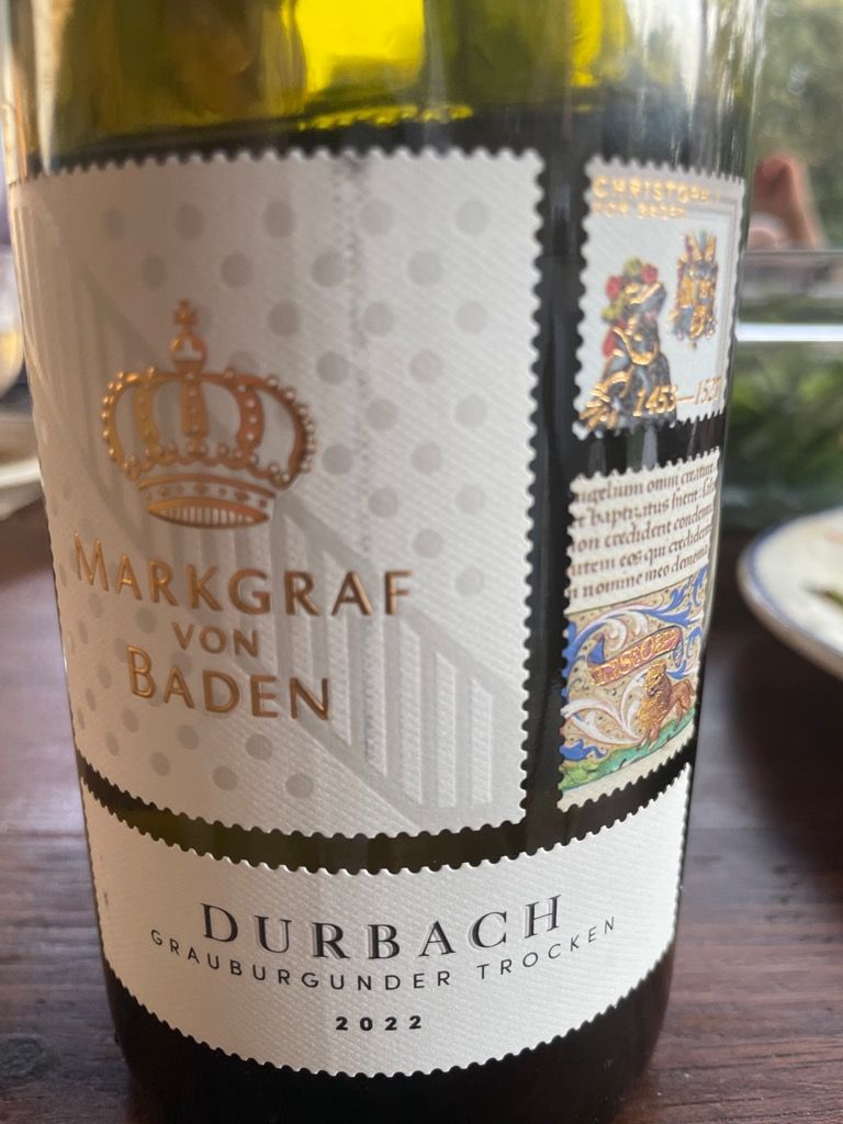2022 Markgraf von Baden Durbacher Schloß Staufenberg Grauburgunder ...