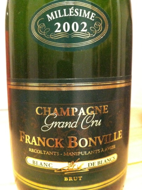 2002 Franck Bonville Champagne Grand Cru Blanc de Blancs Brut Millésimé ...