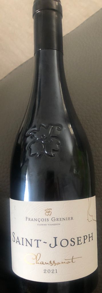 2021 Francois Grenier St. Joseph Chaussonot, France, Rhône, Northern ...