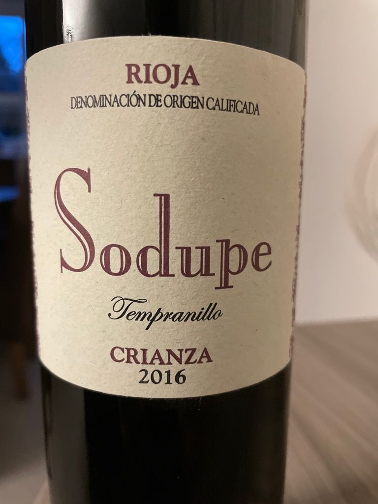 2016 Bodegas Heredad Pangua Sodupe Rioja Sodupe Crianza, Spain, La ...