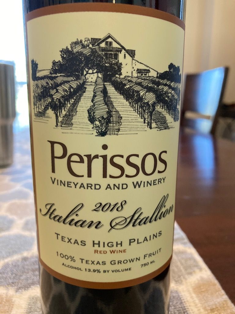 2018 Perissos Vineyard and Winery Italian Stallion Estate, USA, Texas ...