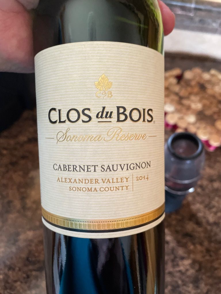 2017 Clos du Bois Cabernet Sauvignon Sonoma Reserve, USA, California ...