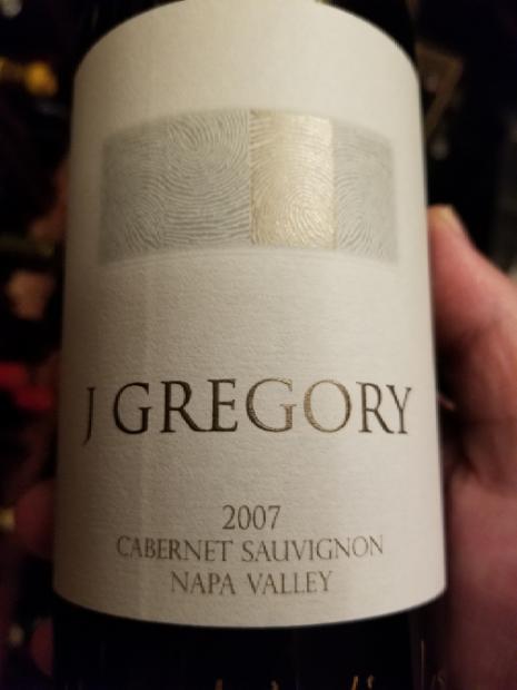 2007 J Gregory Cabernet Sauvignon, USA, California, Napa Valley ...