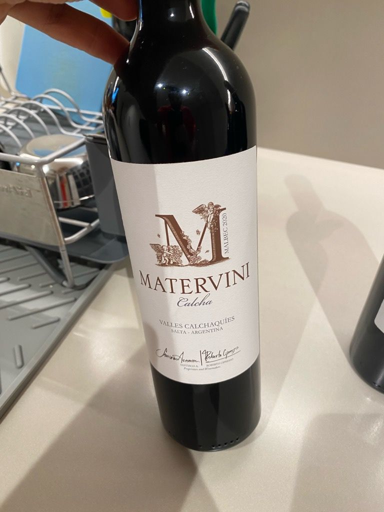 2020 Matervini Malbec Calcha, Argentina, Valles Calchaquíes, Salta ...