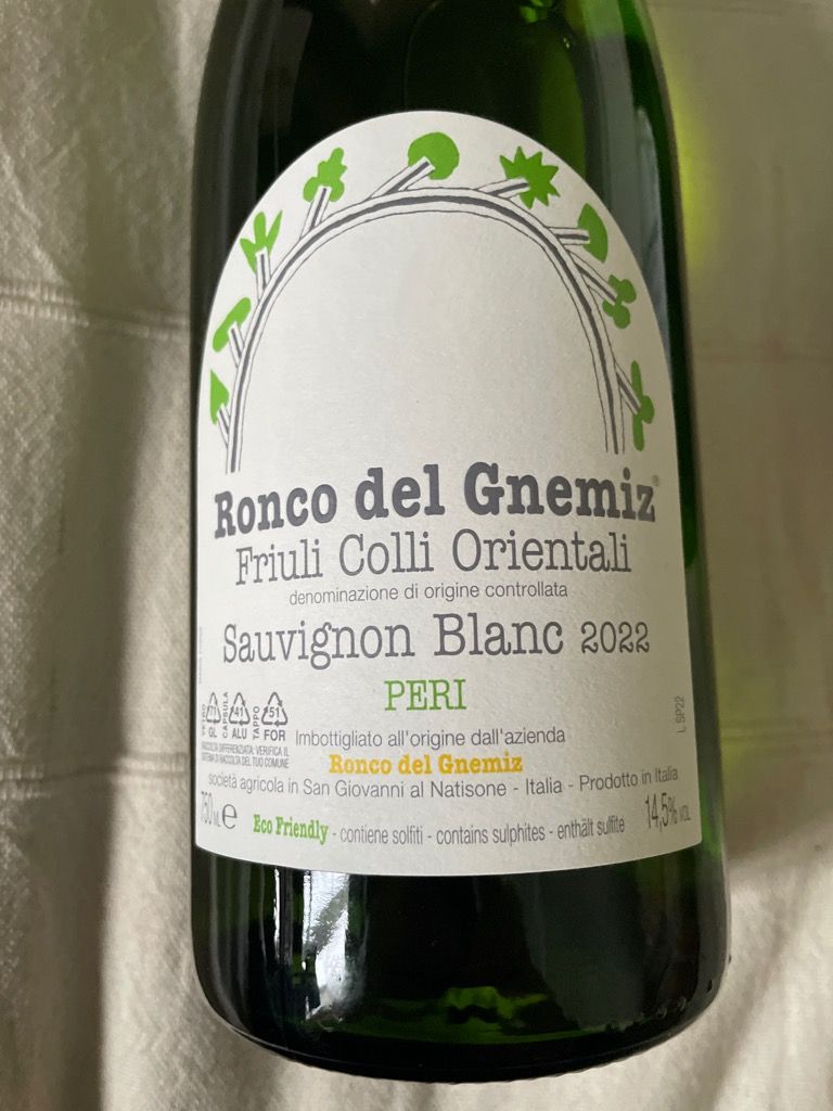 2021 Ronco del Gnemiz Friuli Colli Orientali Sauvignon Peri, Italy ...
