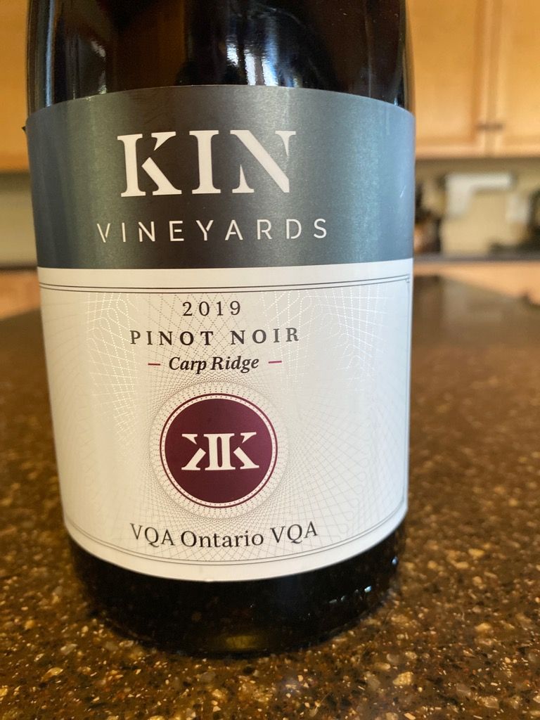 2019 Kin Vineyards Pinot Noir Carp Ridge, Canada, Ontario, Ontario VQA ...