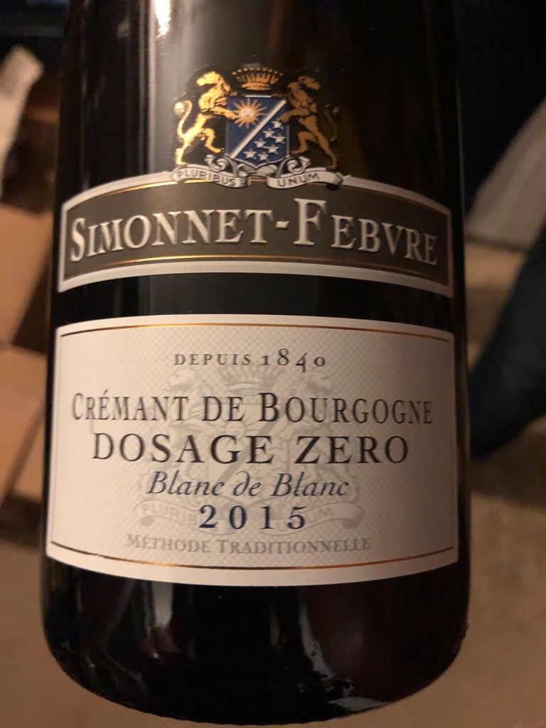 2008 Simonnet-Febvre Blanc de Blancs Dosage Zero, France, Burgundy ...