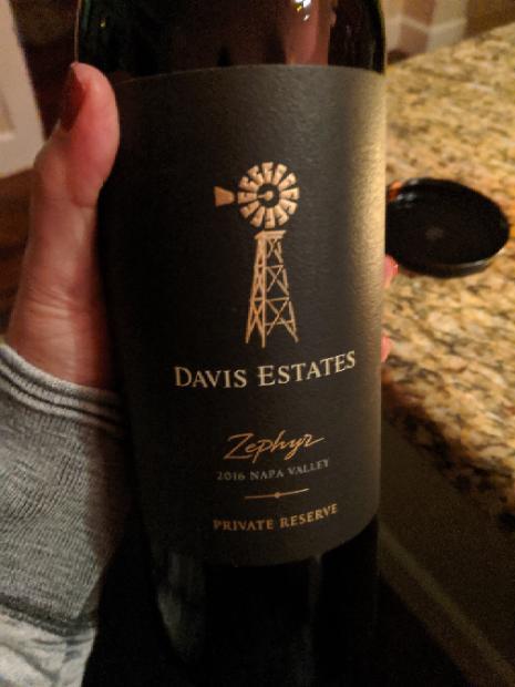 2016 Davis Estates Cabernet Sauvignon Zephyr Private Reserve, USA ...