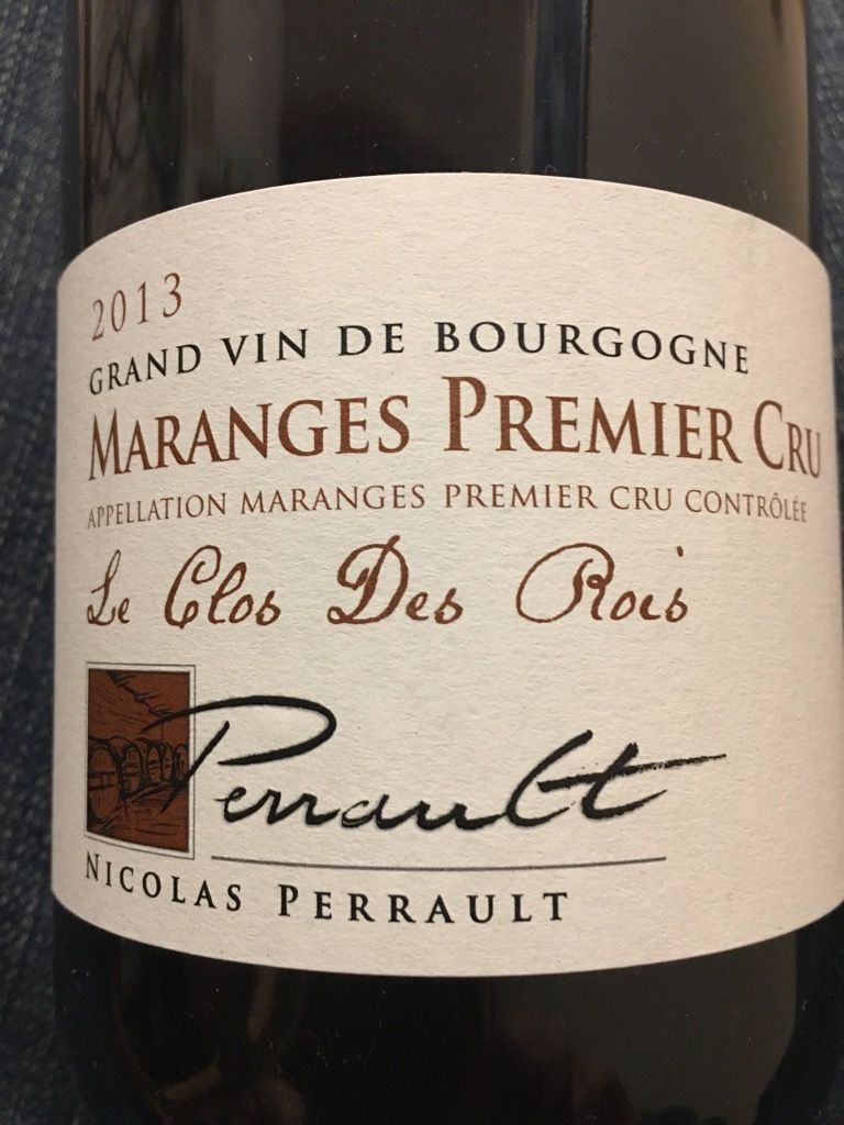 2014 Nicolas Perrault Maranges 1er Cru Le Clos des Rois, France ...