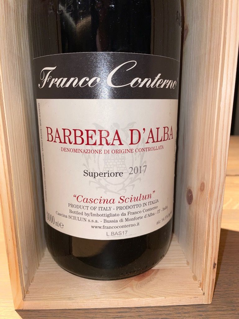 2017 Franco Conterno Barbera d'Alba Superiore Cascina Sciulun, Italy ...