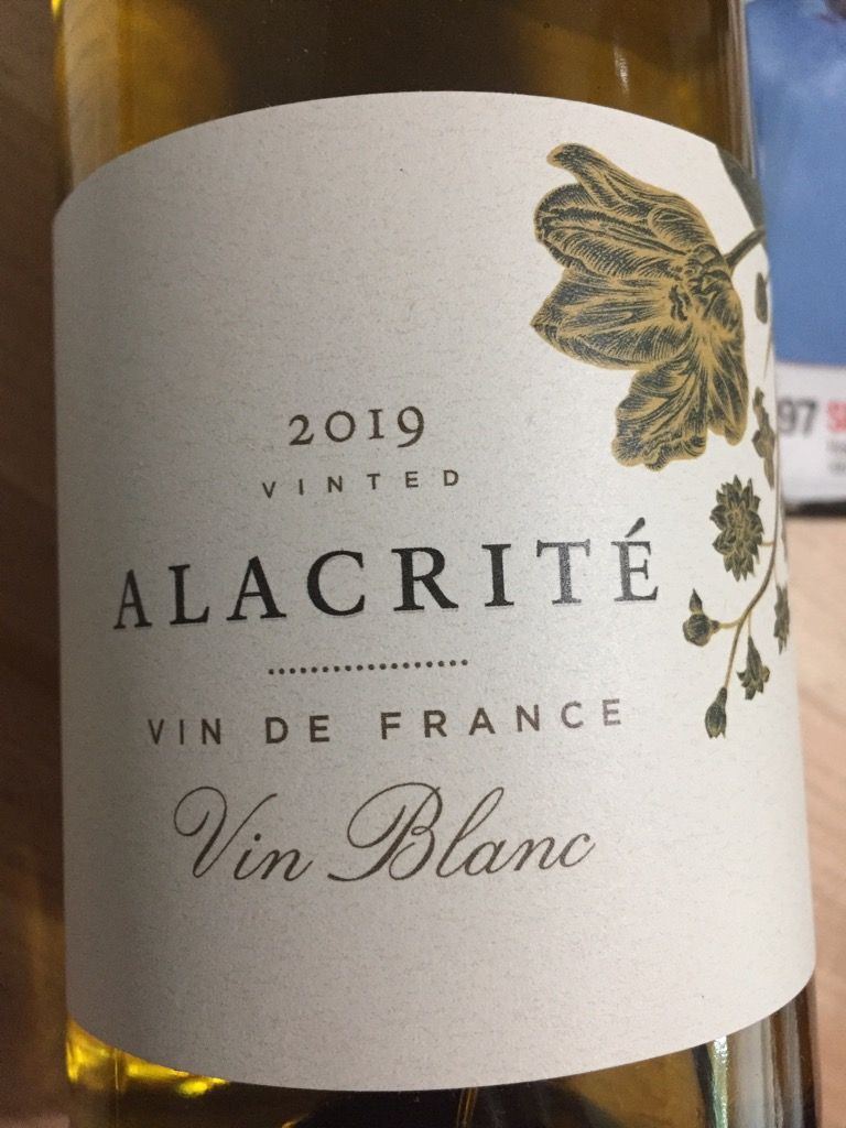 2019 Alacrité, France - CellarTracker